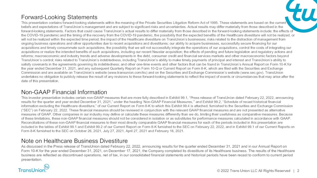 TransUnion 2022 Q4 - Results - Earnings Call Presentation (NYSE:TRU) | Seeking Alpha