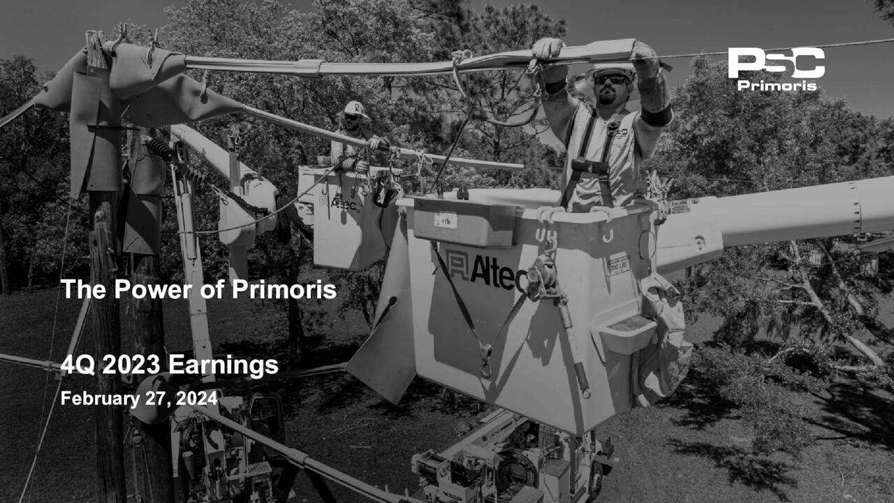 Primoris Services Corporation 2023 Q4 - Results - Earnings Call ...