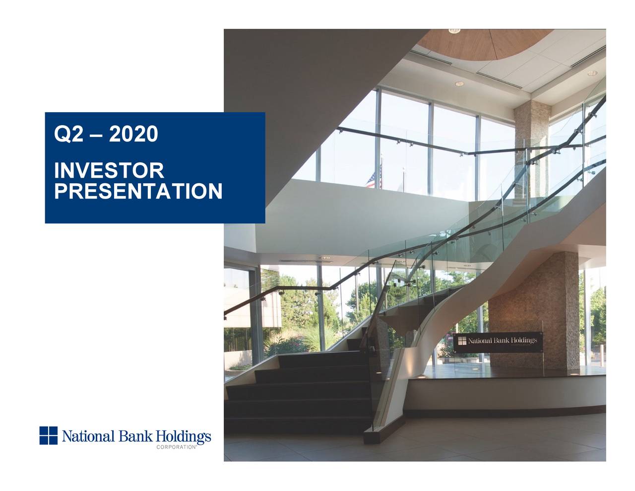 National Bank Holdings Corporation 2020 Q2 - Results - Earnings Call ...