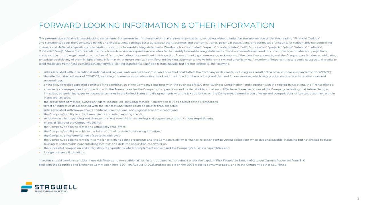 Stagwell Inc. 2021 Q4 - Results - Earnings Call Presentation (NASDAQ:STGW) | Seeking Alpha