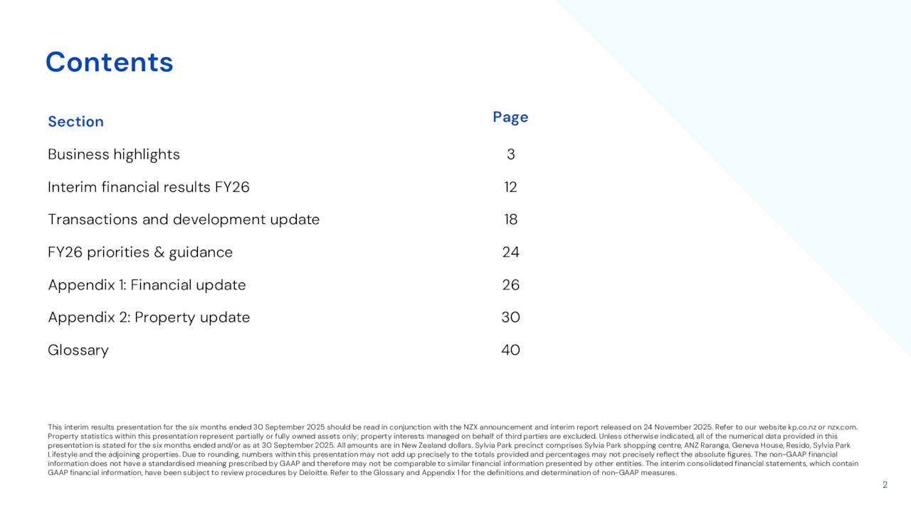 Kiwi Property Group Limited 2026 Q2 - Results - Earnings Call Presentation (OTCMKTS:KWIPF) 2025 ...