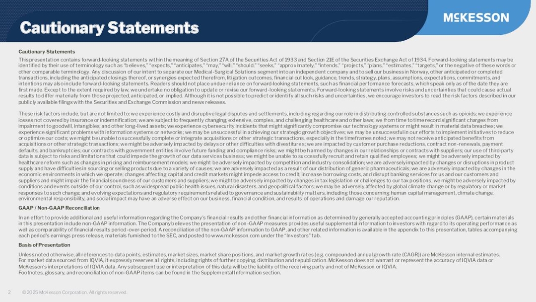 McKesson Corporation (MCK) 2025 Investor Day Call - Slideshow (NYSE:MCK ...