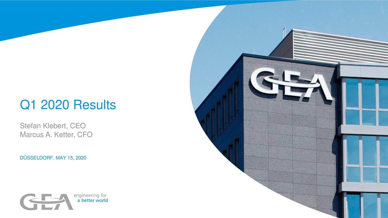GEA Group Aktiengesellschaft 2020 Q1 - Results - Earnings Call ...