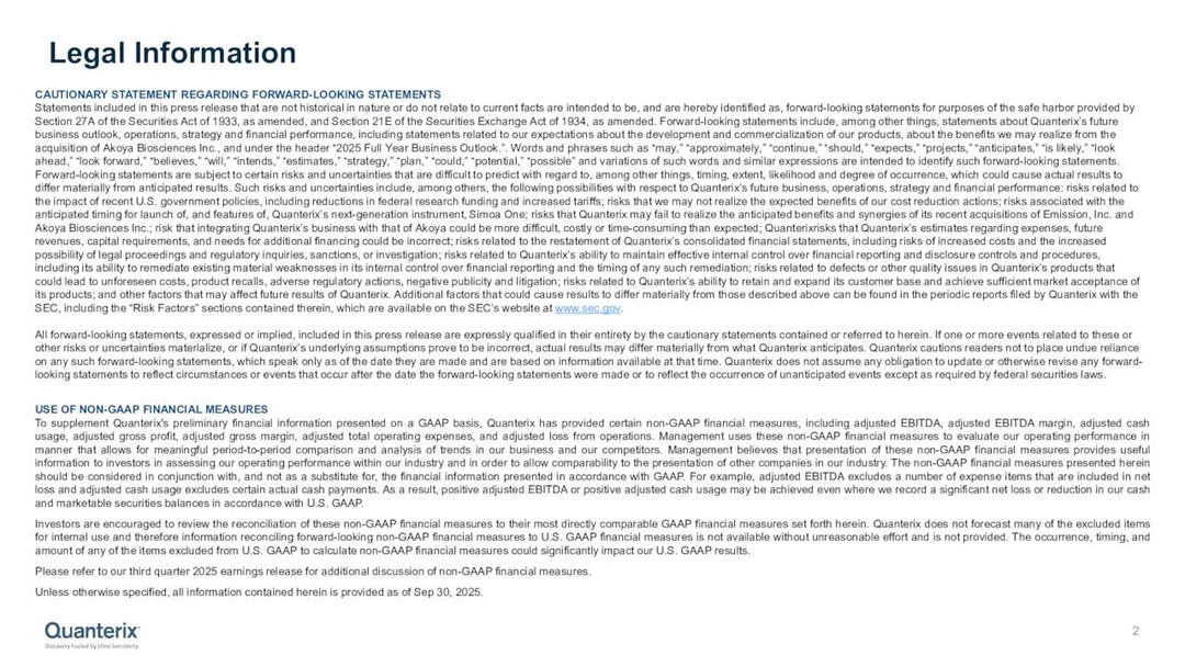 Quanterix Corporation 2025 Q3 - Results - Earnings Call Presentation (NASDAQ:QTRX) 2025-11-10 ...