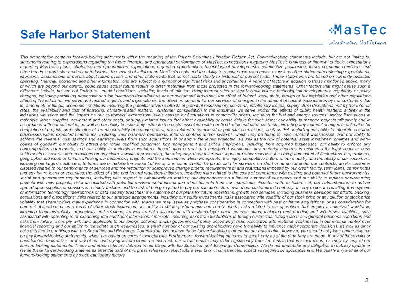 MasTec, Inc. 2023 Q2 - Results - Earnings Call Presentation (NYSE:MTZ ...