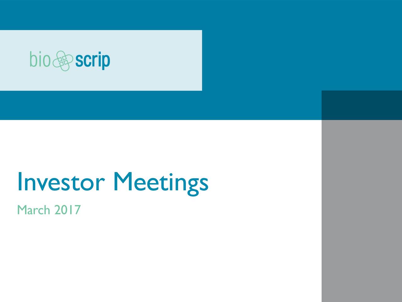 BioScrip (BIOS) Investor Presentation - Slideshow (NASDAQ:OPCH) | Seeking Alpha