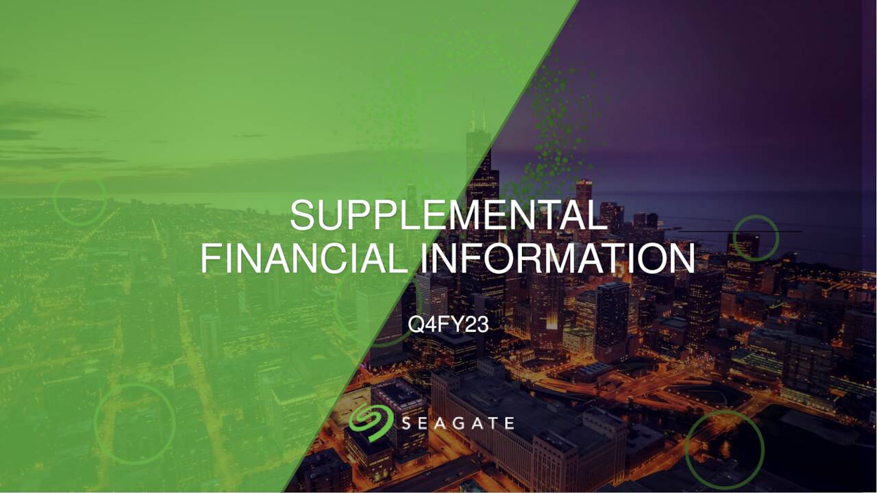 Seagate Technology Holdings plc 2023 Q4 - Results - Earnings Call ...