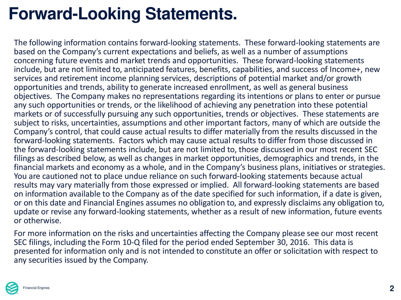 Financial Engines, Inc. 2016 Q3 - Results - Earnings Call Slides ...