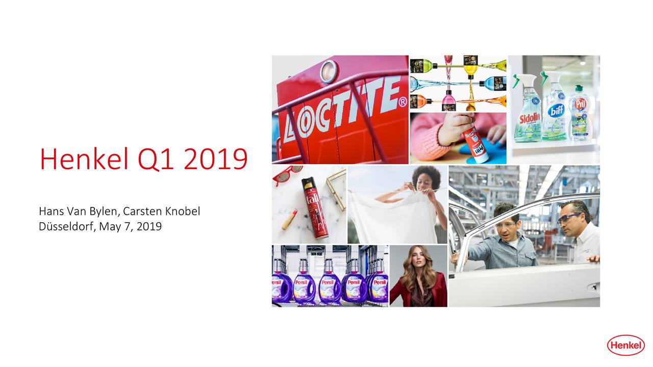 Henkel AG & Co. KGaA 2019 Q1 - Results - Earnings Call Slides (OTCMKTS:HENKY) | Seeking Alpha