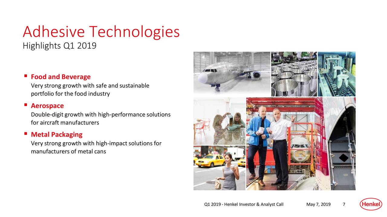 Henkel AG & Co. KGaA 2019 Q1 - Results - Earnings Call Slides (OTCMKTS:HENKY) | Seeking Alpha