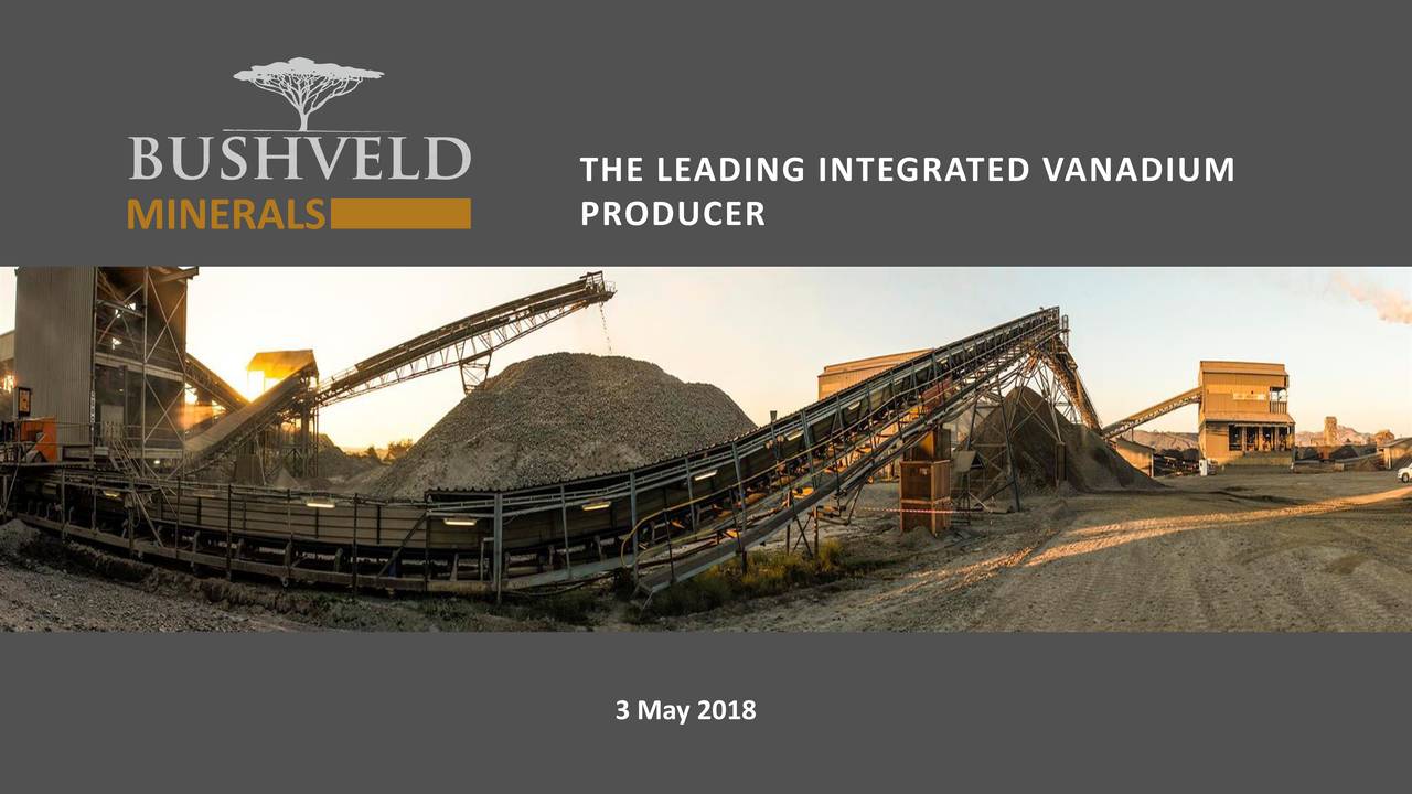 Bushveld Minerals (BSHVF) Updates on Vanadium - Slideshow (OTCMKTS ...