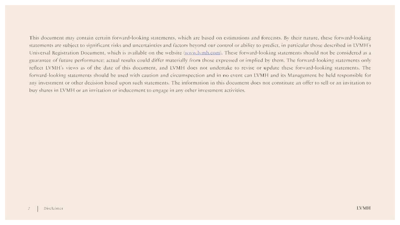 LVMH Moët Hennessy - Louis Vuitton, Société Européenne 2025 Q2 ...