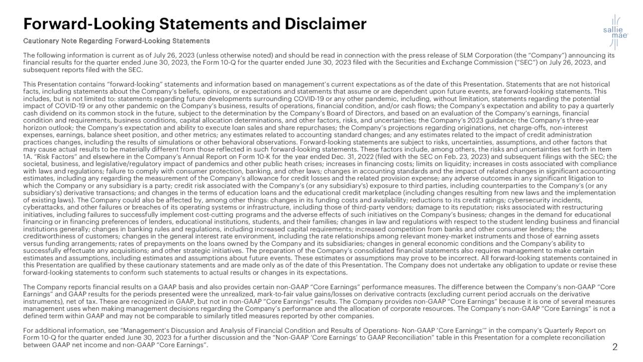 SLM Corporation 2023 Q2 - Results - Earnings Call Presentation (NASDAQ ...