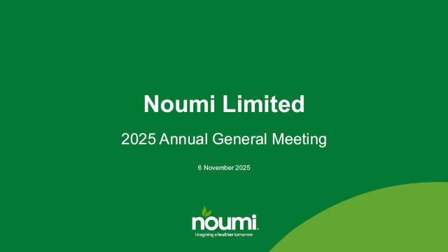 Noumi Limited (NOUMF) Shareholder/Analyst Call - Slideshow (OTCMKTS ...