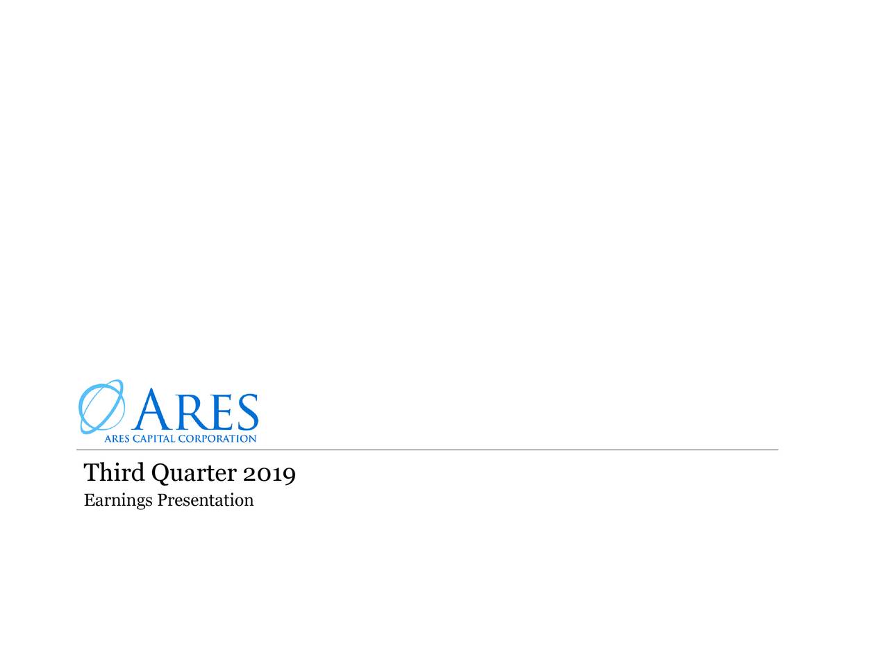 Ares Capital 2019 Q3 - Results - Earnings Call Presentation (NASDAQ ...