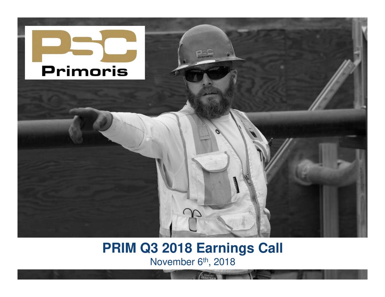 Primoris Services Corporation 2018 Q3 - Results - Earnings Call Slides ...
