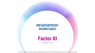 Regeneron Pharmaceuticals, Inc. (REGN) Discusses Factor XI Development ...