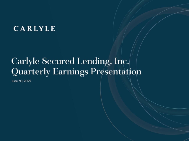 Carlyle Secured Lending Inc. 2025 Q2 - Results - Earnings Call ...
