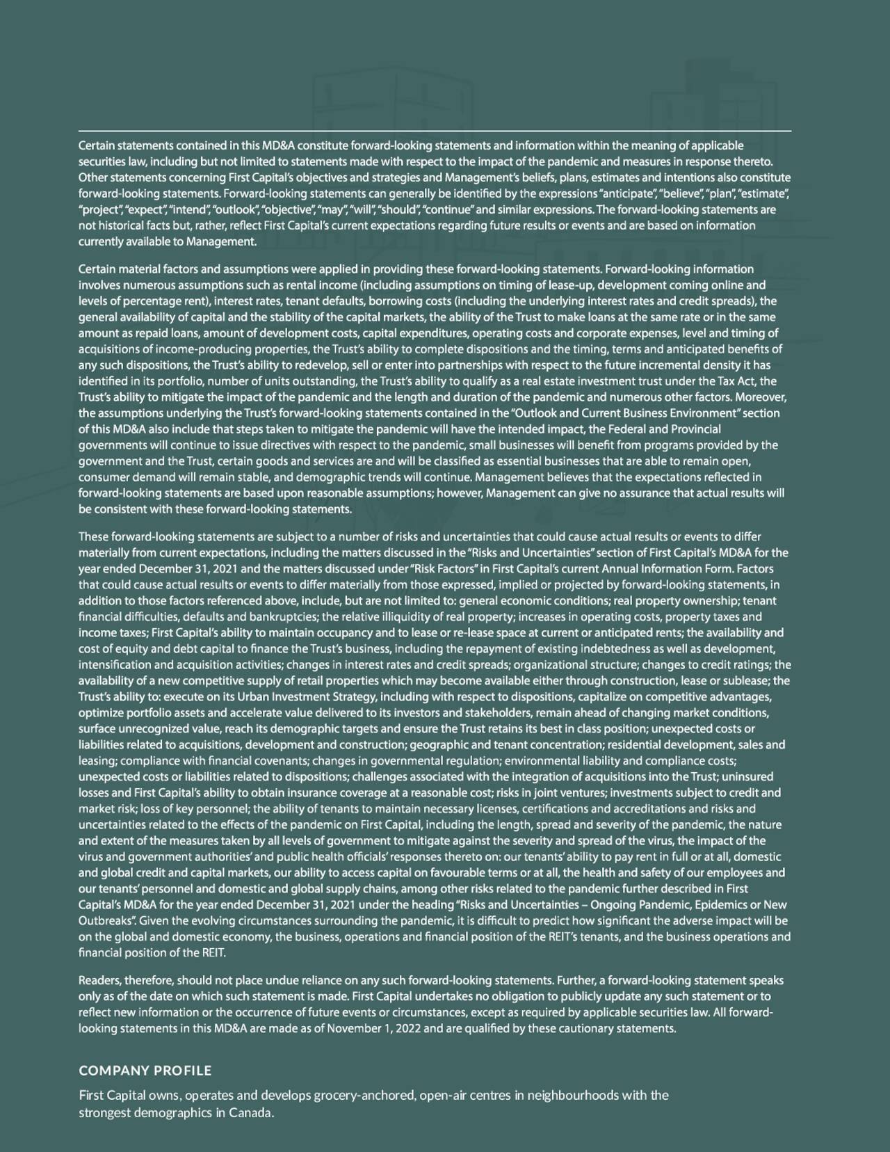 First Capital Real Estate Investment Trust 2022 Q3 - Results - Earnings ...