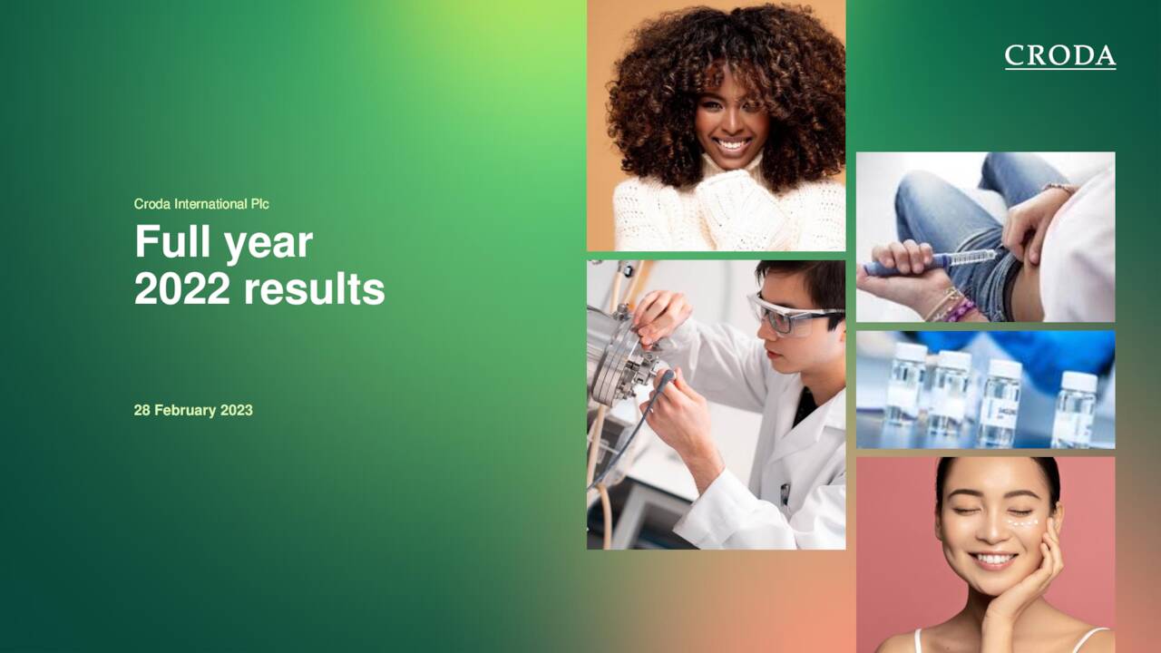 Croda International Plc 2022 Q4 - Results - Earnings Call Presentation ...
