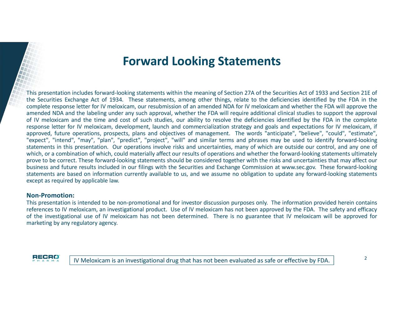 Recro Pharma (REPH) Investor Presentation - Slideshow (NASDAQ:SCTL ...