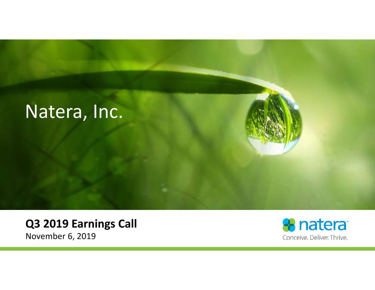 Natera, Inc. 2019 Q3 - Results - Earnings Call Presentation (NASDAQ ...