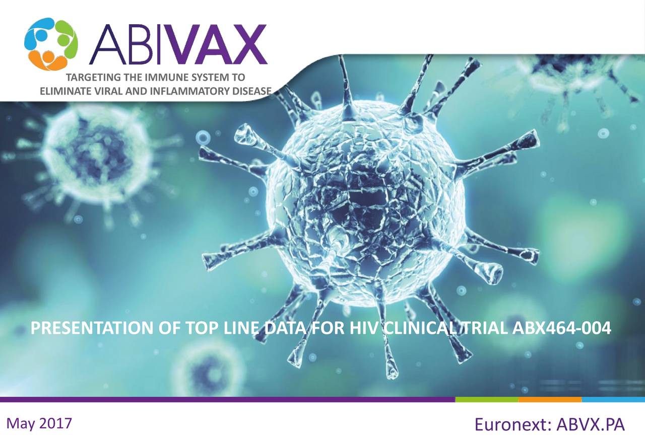 Abivax (AAVXF) Presents HIV Clinical Trial Data ABX464 - Slideshow ...