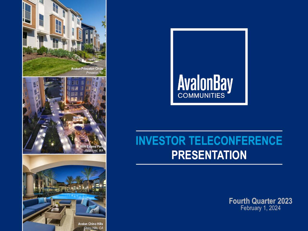AvalonBay Communities, Inc. 2023 Q4 - Results - Earnings Call ...