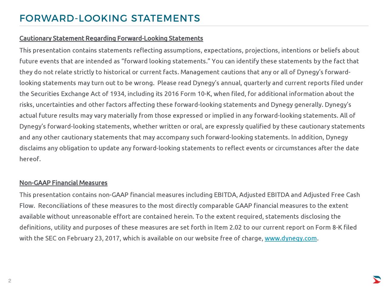 Dynegy Inc. 2016 Q4 - Results - Earnings Call Slides (NYSE:DYN-OLD2 ...