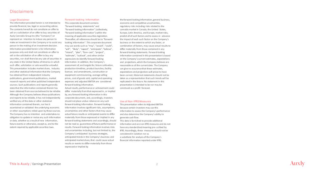 Auxly Cannabis Group Inc. 2023 Q1 - Results - Earnings Call ...