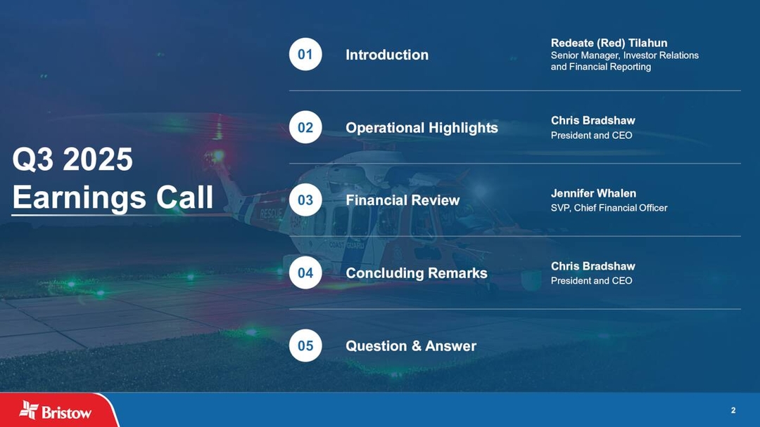 Bristow Group Inc. 2025 Q3 - Results - Earnings Call Presentation (NYSE:VTOL) 2025-11-05 ...