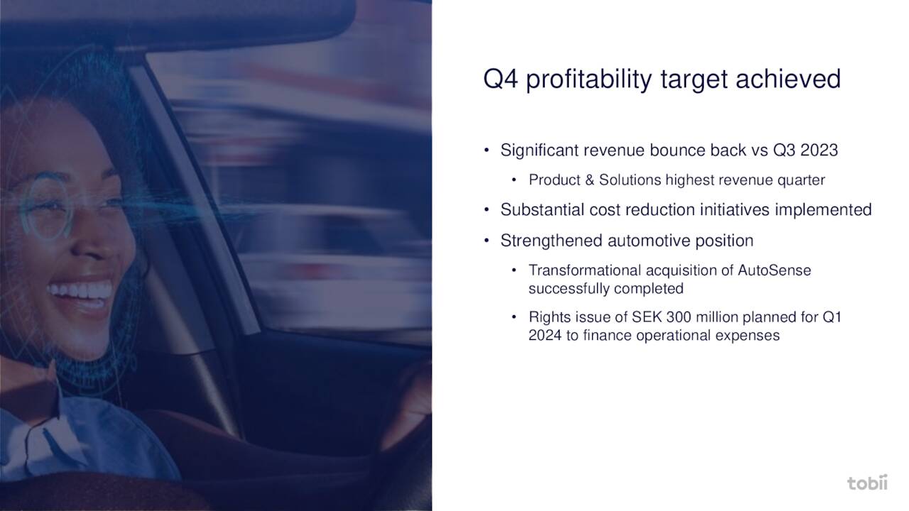 Tobii AB (publ) 2024 Q4 - Results - Earnings Call Presentation (OTCMKTS:TBIIF) | Seeking Alpha