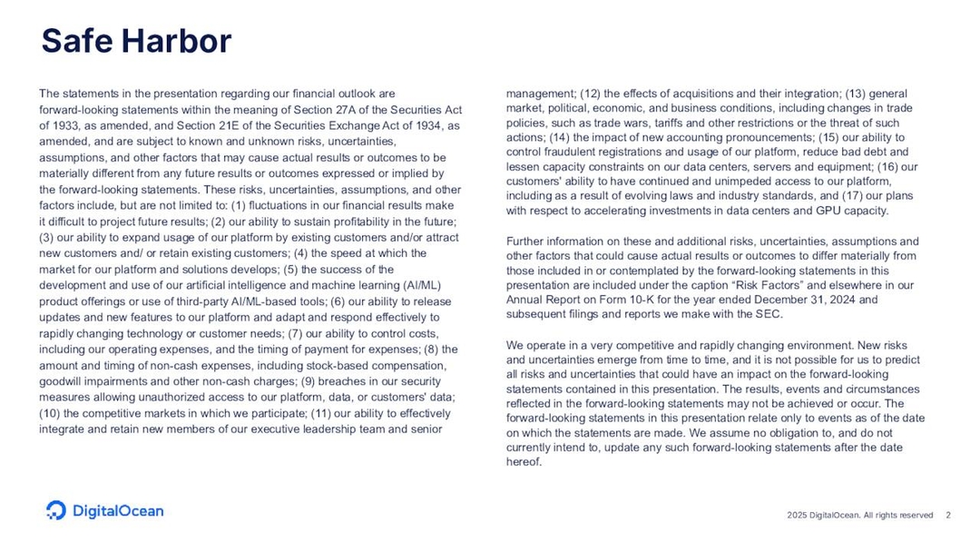 DigitalOcean Holdings, Inc. 2025 Q3 - Results - Earnings Call Presentation (NYSE:DOCN) 2025-11 ...