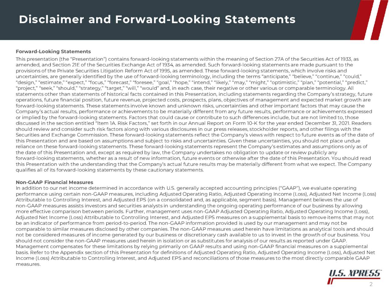 U.S. Xpress Enterprises, Inc. 2022 Q4 - Results - Earnings Call Presentation (NYSE:KNX ...