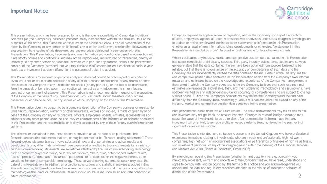 Cambridge Nutritional Sciences plc 2026 Q2 - Results - Earnings Call ...