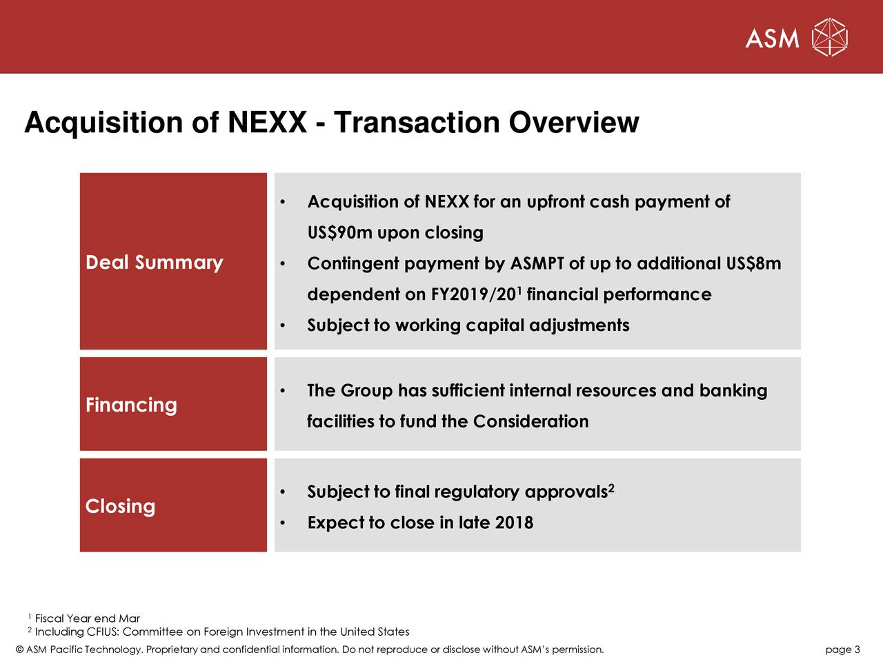 ASM Pacific Technology (ASMVF) Acquires NEXX And AMICRA - Slideshow ...