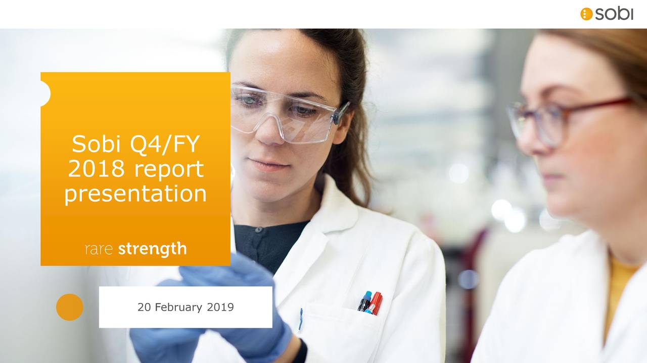 Swedish Orphan Biovitrum AB 2018 Q4 - Results - Earnings Call Slides (OTCMKTS:BIOVF) | Seeking Alpha