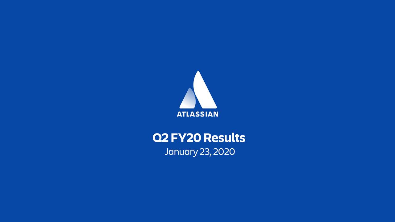 Atlassian Corporation Plc 2020 Q2 - Results - Earnings Call ...