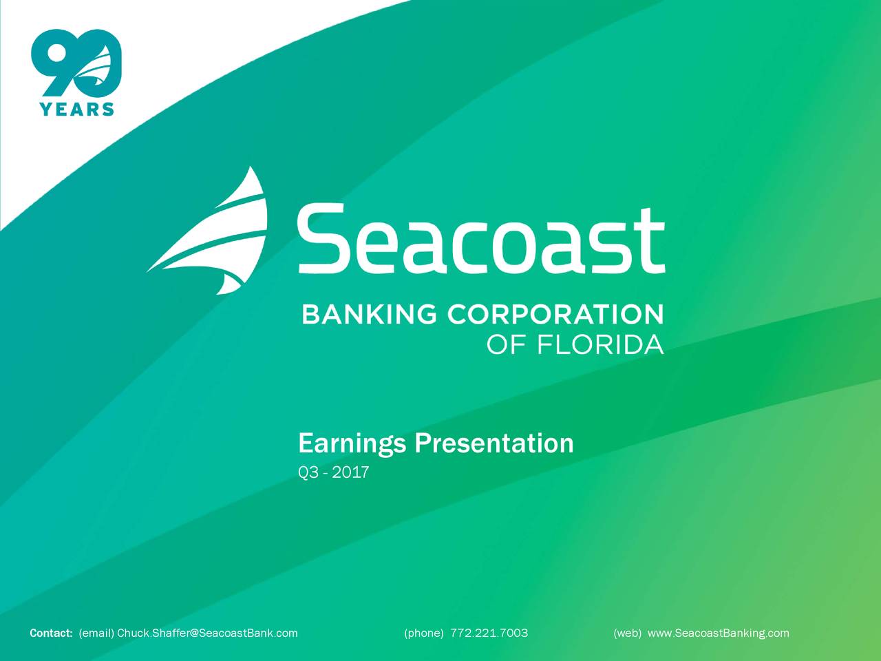 Seacoast Banking Corporation of Florida 2017 Q3 - Results - Earnings ...