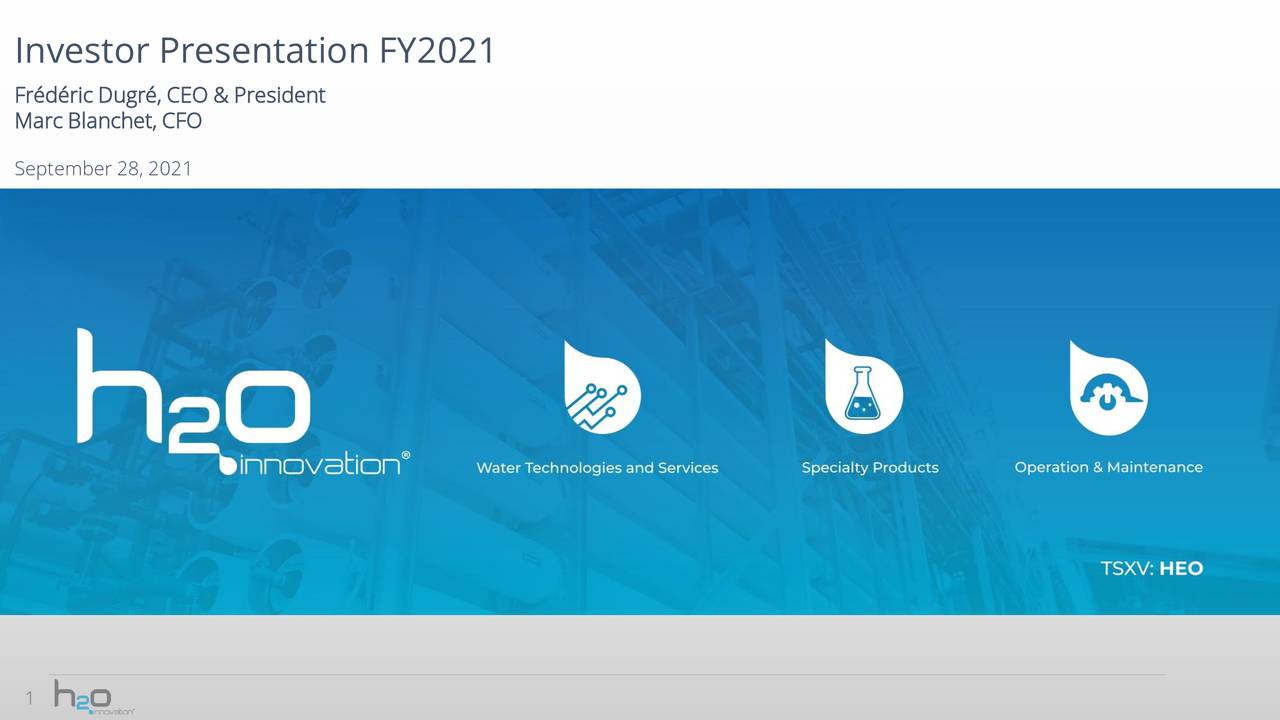 H2O Innovation Inc. 2021 Q4 - Results - Earnings Call Presentation ...