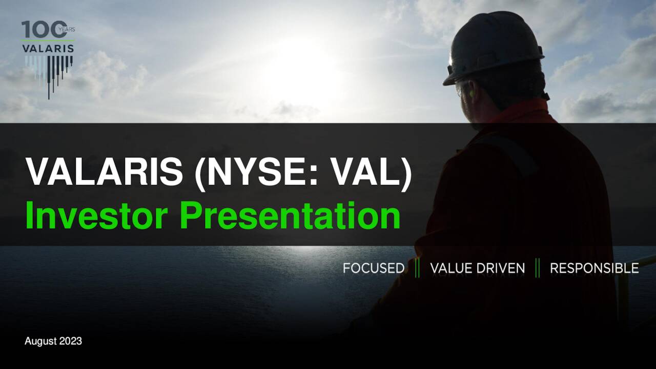 Valaris Limited 2023 Q2 - Results - Earnings Call Presentation (NYSE ...