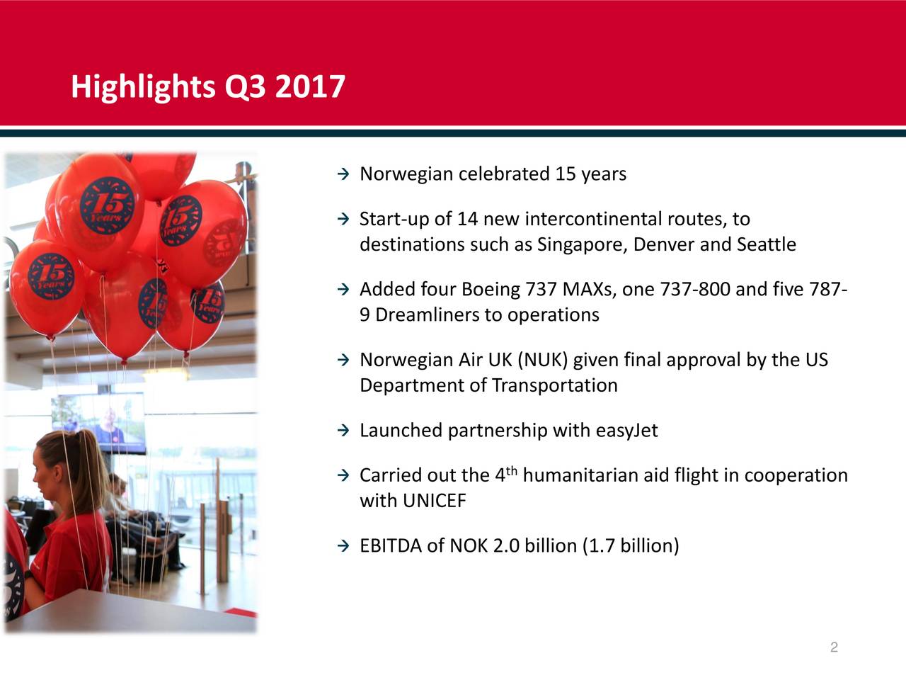 Norwegian Air Shuttle Asa 2017 Q3 - Results - Earnings Call Slides ... Norwegian Air Shuttle Asa 2017 Q3 - Results - Earnings Call Slides ...