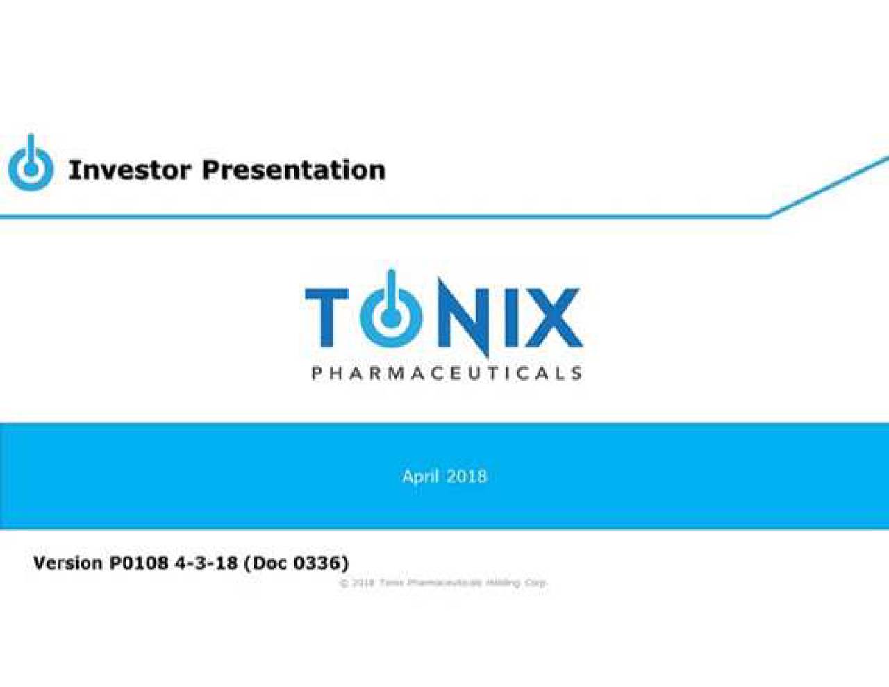 Tonix Pharmaceuticals (TNXP) Presents At MicroCap Conference 2018 ...