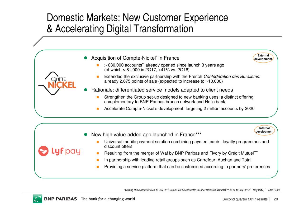 BNP Paribas 2017 Q2 - Results - Earnings Call Slides - BNP Paribas SA (OTCMKTS:BNPQF) | Seeking ...