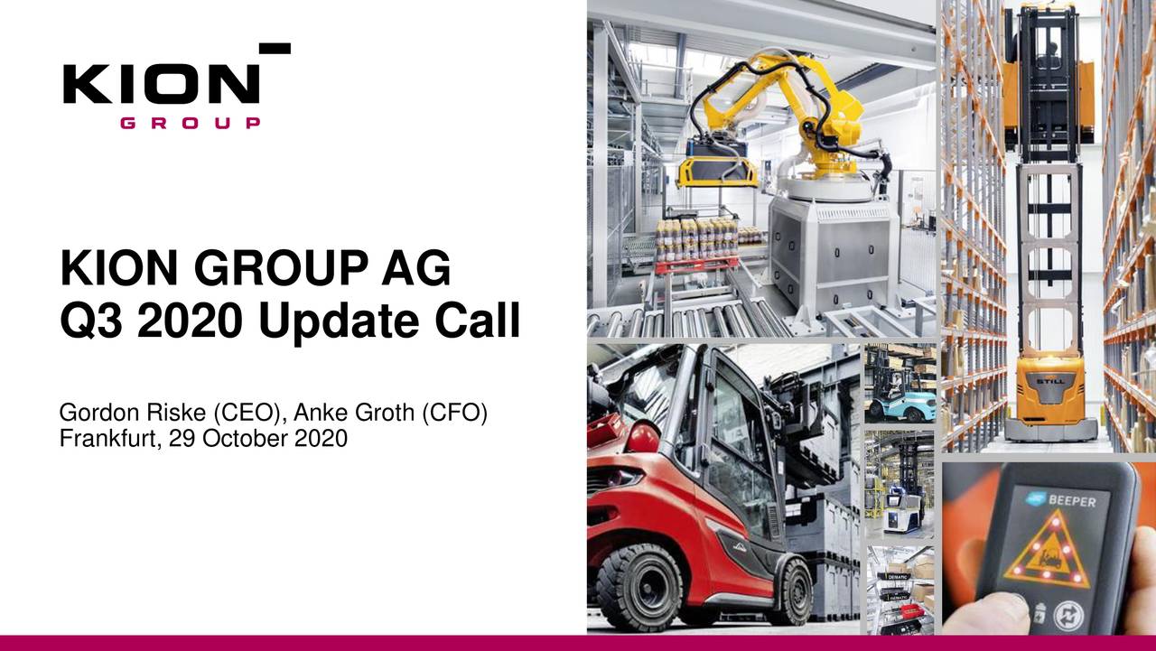KION GROUP AG 2020 Q3 - Results - Earnings Call Presentation (OTCMKTS ...