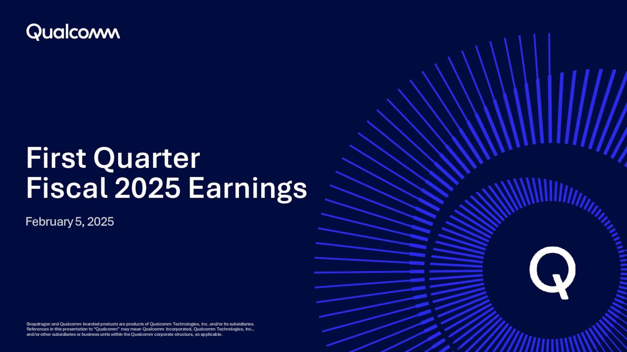 QUALCOMM Incorporated 2025 Q1 - Results - Earnings Call Presentation (NASDAQ:QCOM) | Seeking Alpha