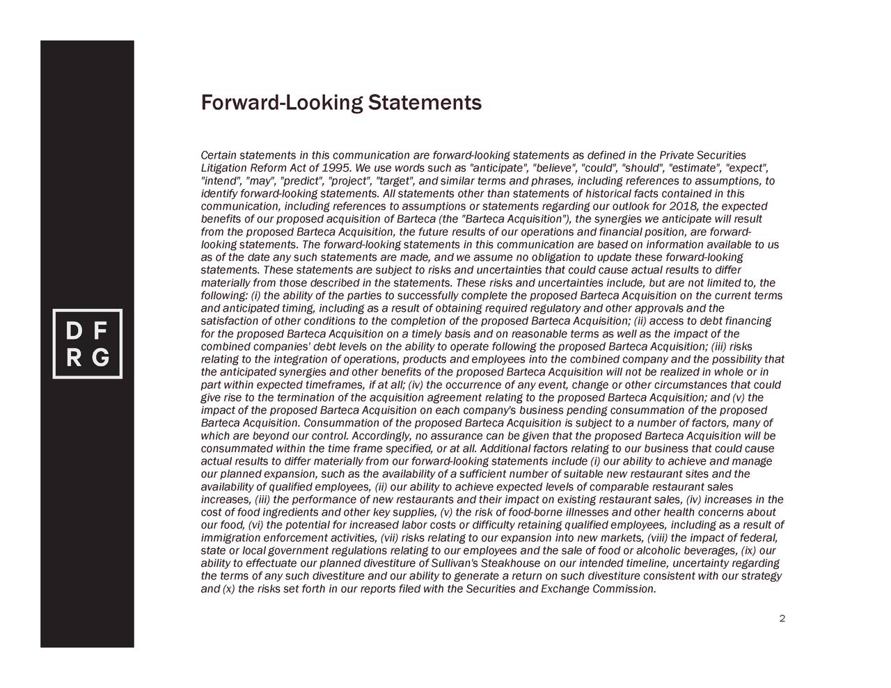 Del Frisco's Restaurant Group (DFRG) To Acquire Barteca Restaurant ...