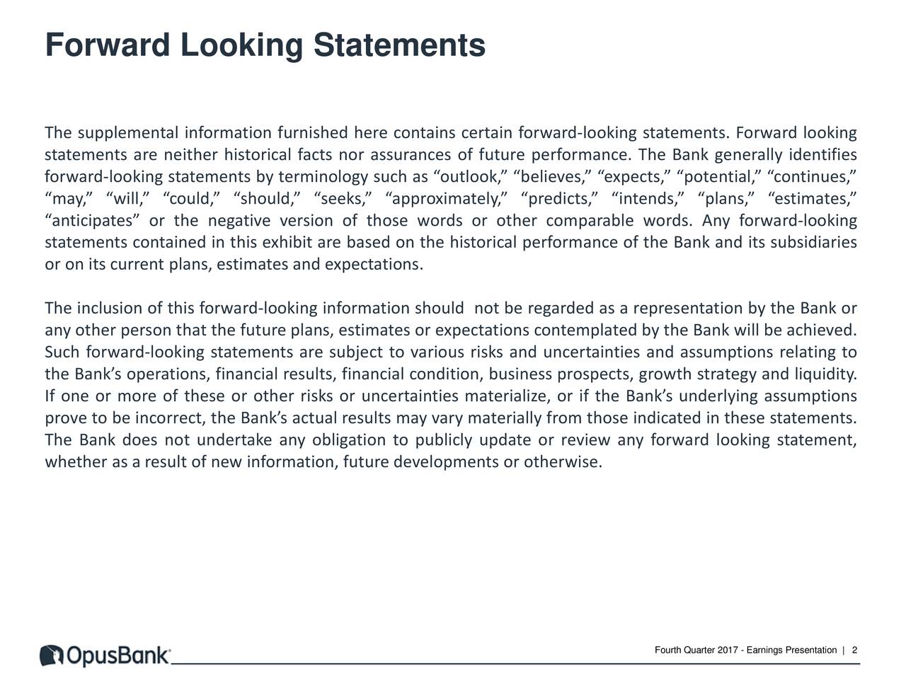 Opus Bank 2017 Q4 - Results - Earnings Call Slides (NASDAQ:OPB-DEFUNCT ...