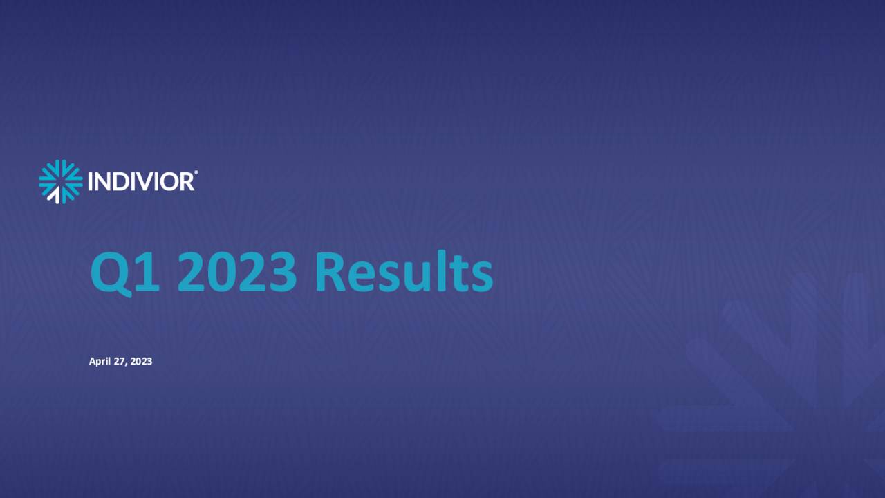 Indivior PLC 2023 Q1 - Results - Earnings Call Presentation (OTCMKTS:INVVY-DEFUNCT-479445 ...