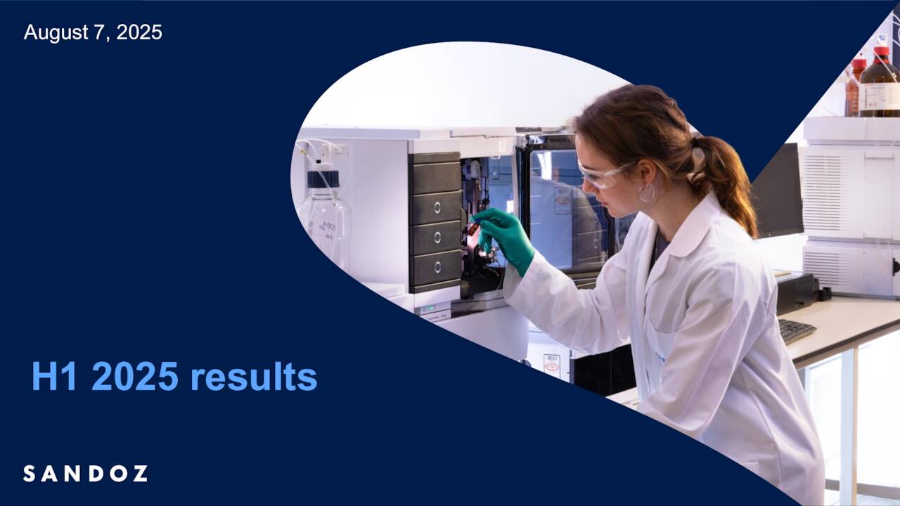 Sandoz Group AG 2025 Q2 - Results - Earnings Call Presentation (OTCMKTS:SDZNY) | Seeking Alpha